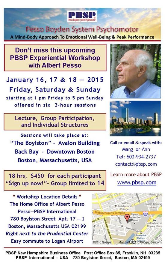Upcoming PBSP Experiential Workshop in Boston with Al Pesso – Pesso ...